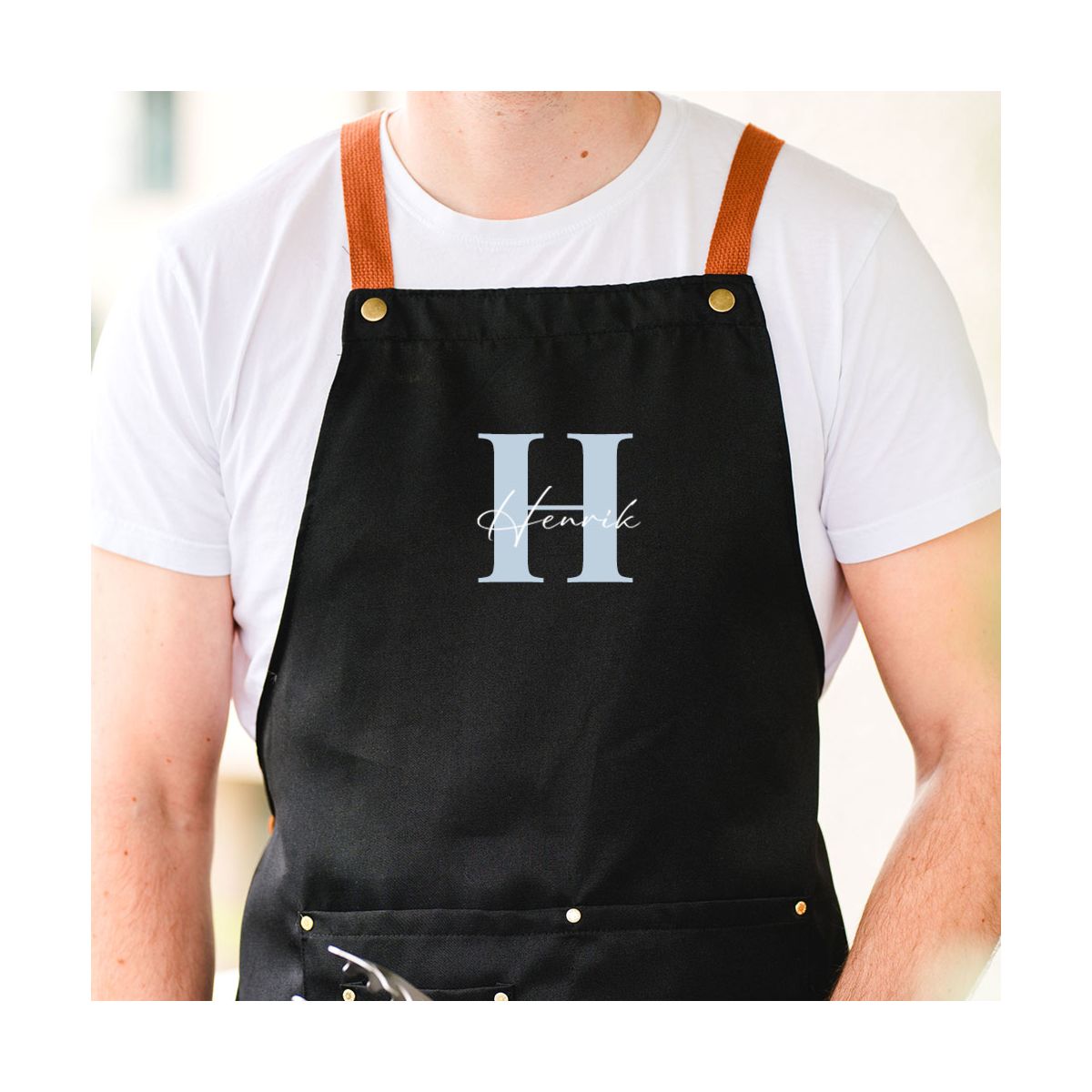 Personligt forklæde med monogram | Radbag.dk